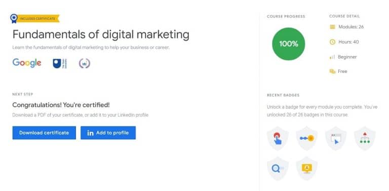 ️KHÓA HỌC FUNDAMENTALS OF DIGITAL MARKETING (CHỨNG NHẬN BỞI GOOGLE)